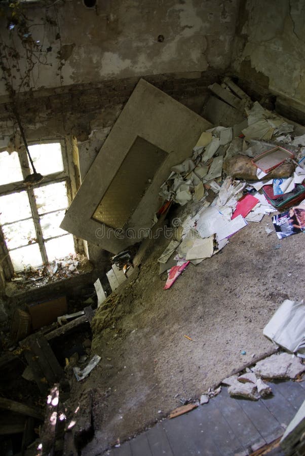 Old collapsed floor stock image. Image of dilapidated - 332110757