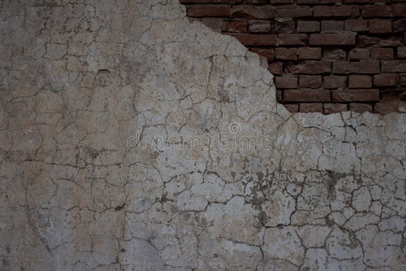 Old Collapsed Wall with Plaster Stock Photo - Image of background ...