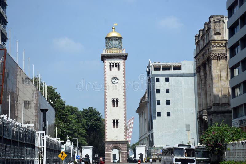 Old Colombo Lighthouse or Colombo Fort Clock Tower Editorial Image ...