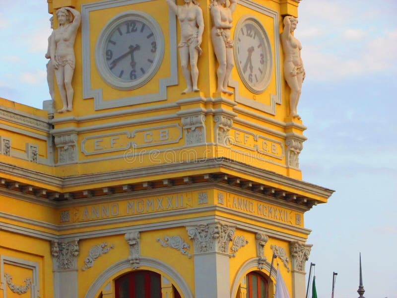 An Old Colonial Building with Beautiful Sculptures Stock Photo - Image ...