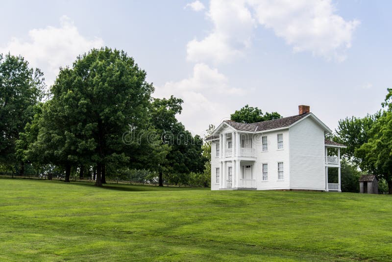 White colonial home stock photo. Image of white, huge, columns - 888682