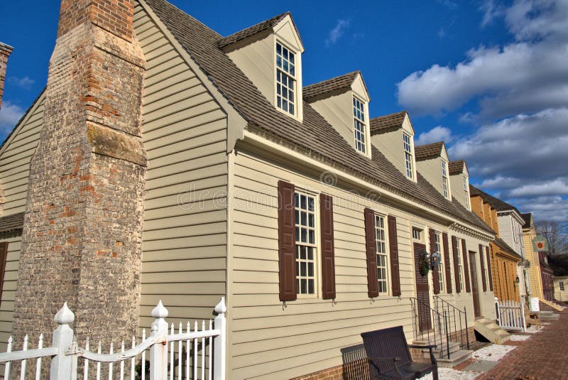 Colorful Old Colonial Homes Stock Image - Image of tourism, vacation ...