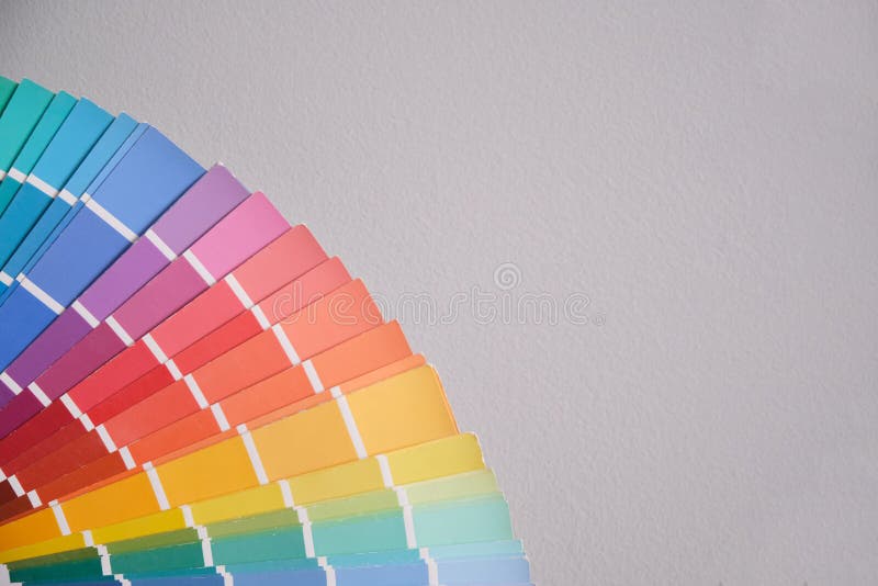 Old Color Palette Guide Catalogue on a Gray Wall Stock Image - Image of ...