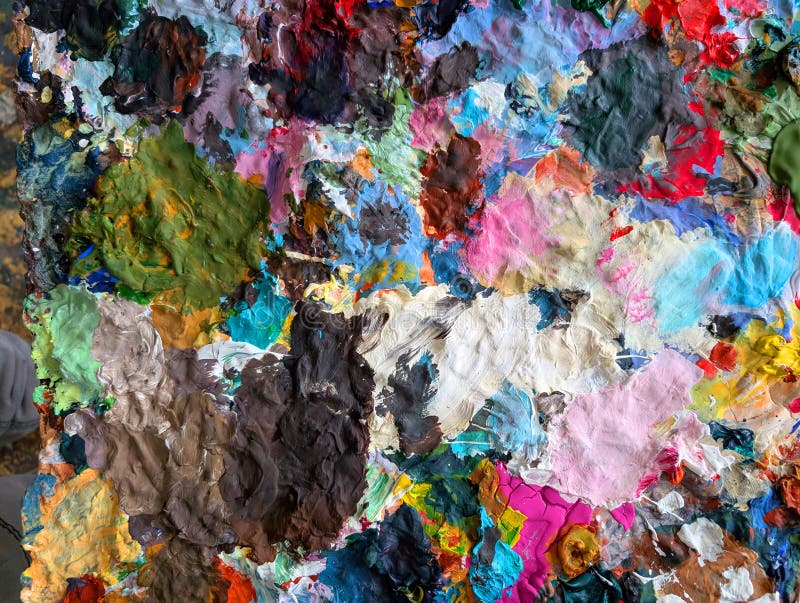 Old Color Pallette Detail As Nice Background Stock Photo - Image of ...