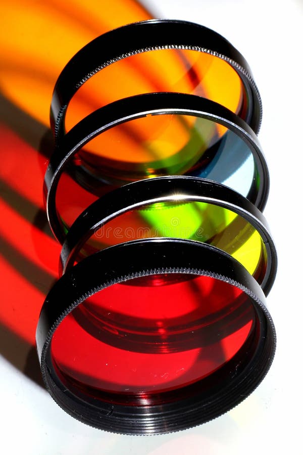 Old Color Photo Filters on White Background Stock Image - Image of ...