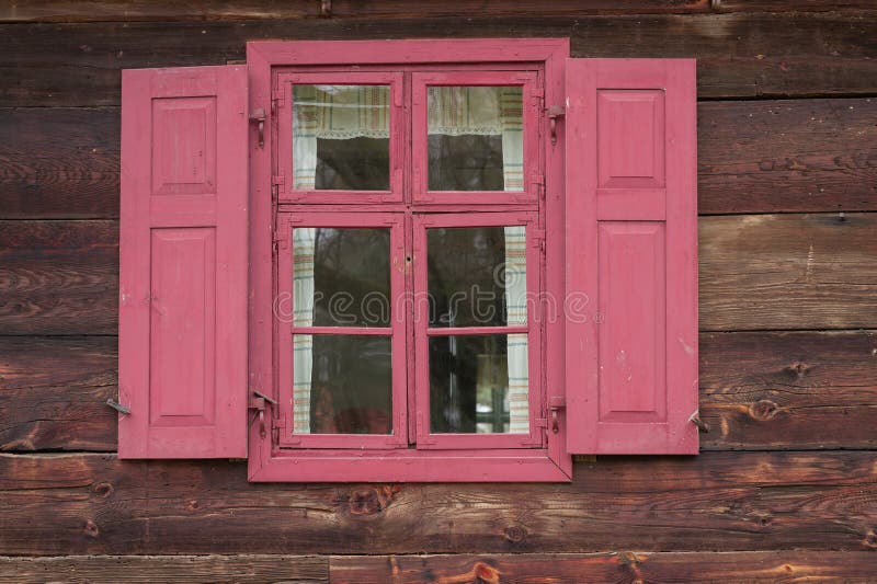 Old Colored Window with Shutter Stock Photo - Image of retro, building ...