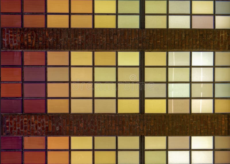 Old Colored Windows with Warm Shades. Stock Image - Image of detail ...