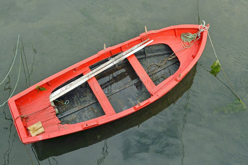 Old Colorful Rowing Boat in Spain Stock Photo - Image of boat, empty ...