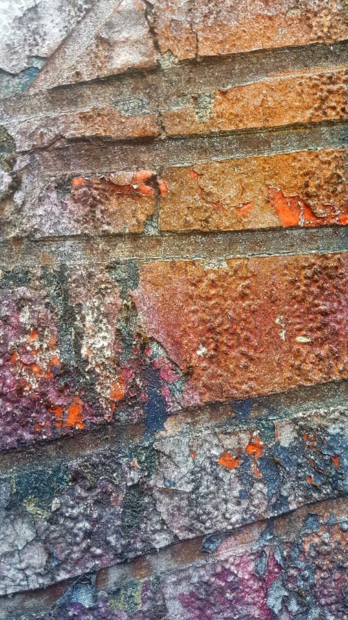 Old Weathered Paint that Separated from Rusty Metal and Peels Off Stock ...