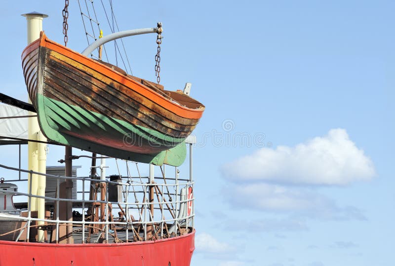 Old Colorful Wooden Lifeboat Stock Photo - Image of outdoor, retro ...