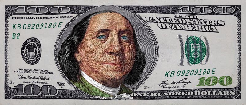 Old Colorized 100 Dollar Banknote Stock Image - Image of bill, finance ...