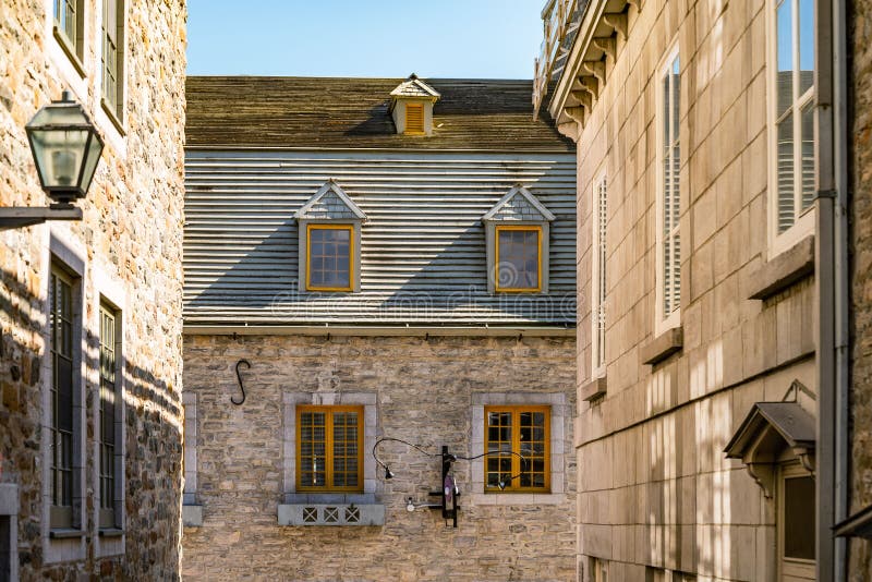 Old Coloured Buildings in Quebec City, Canada Stock Image - Image of ...