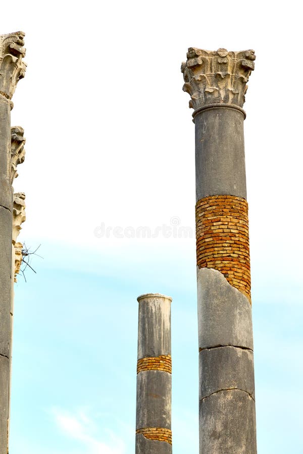 Old Column in the Africa Sky Nature Stock Photo - Image of monument ...