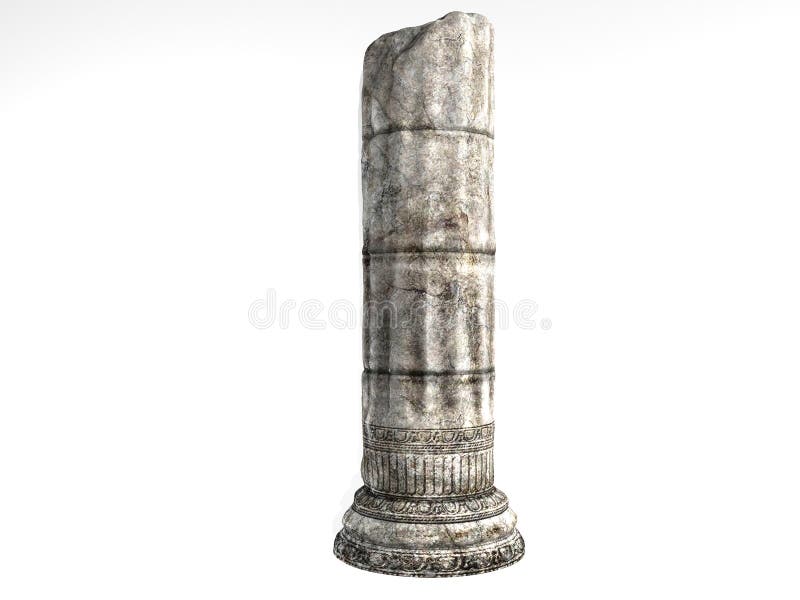 Old column ruin stock illustration. Illustration of court - 246072