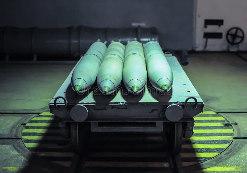 Old Combat Torpedoes for Submarines in an Underground Storage Bunker ...