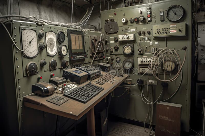 Old Communication Equipment in Underground Soviet Bunker Stock ...