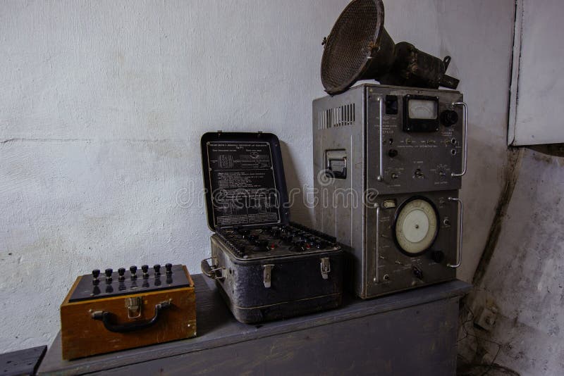 Old Communication Equipment in Underground Soviet Bunker Editorial ...