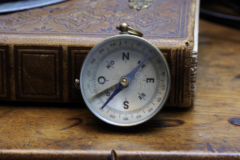 Old compas and map book stock image. Image of table, direction - 13426613