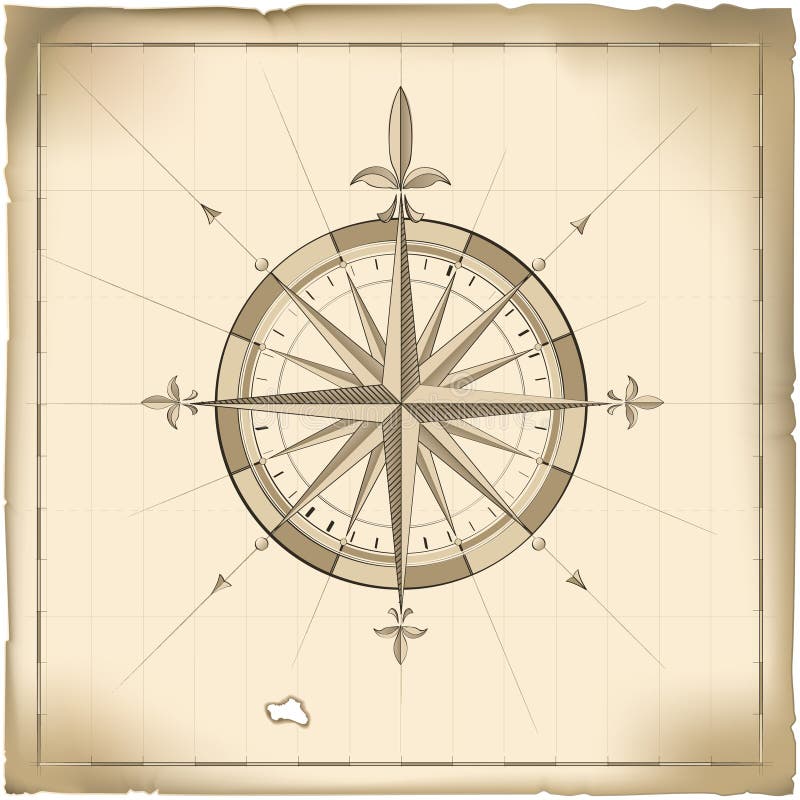Vintage compass stock vector. Illustration of ancient - 17162486