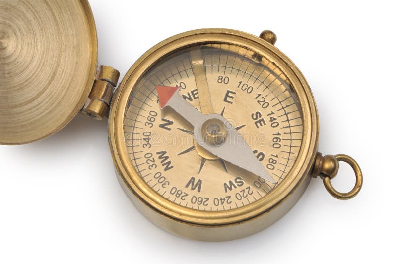 Old compass stock image. Image of yellow, pointer, north - 19942809