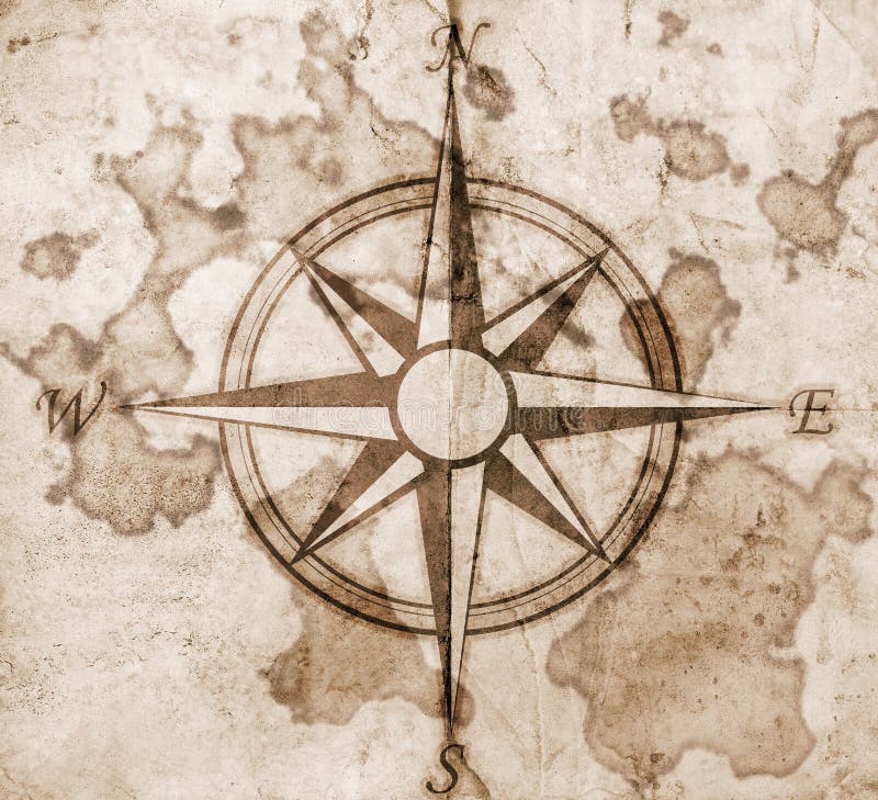 Old compass stock vector. Illustration of discovery, orientate - 5441584