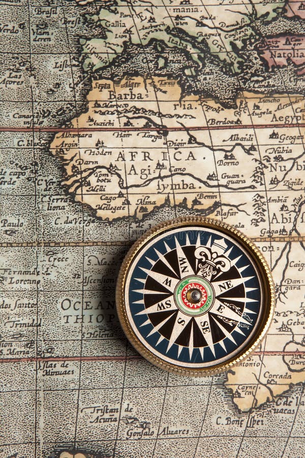 Old compass stock image. Image of bygone, nautical, paper - 37553803