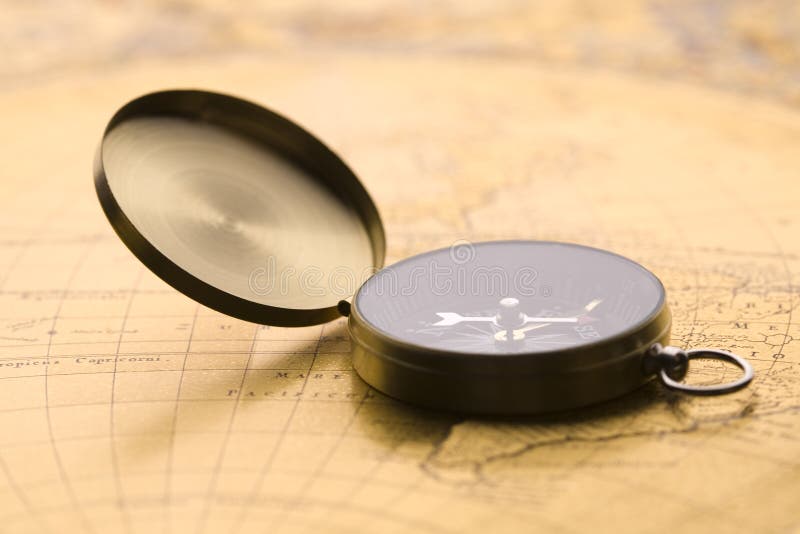 Old compass stock image. Image of macro, antique, compass - 9040605