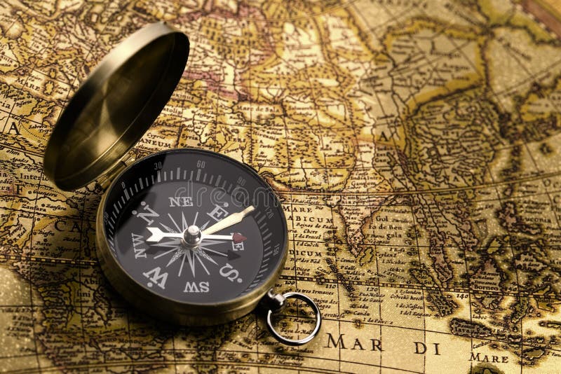 Old compass stock photo. Image of travel, direction, travelling - 9044640