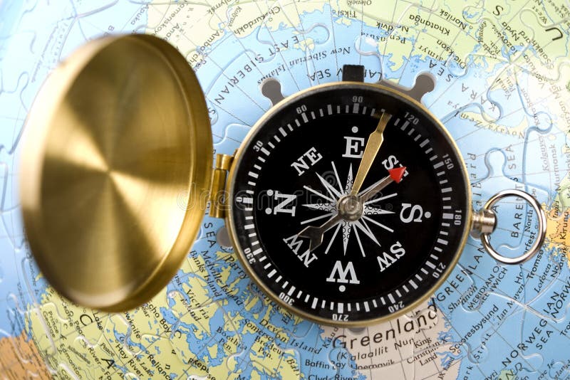 Old compass stock image. Image of north, antique, golden - 9045547