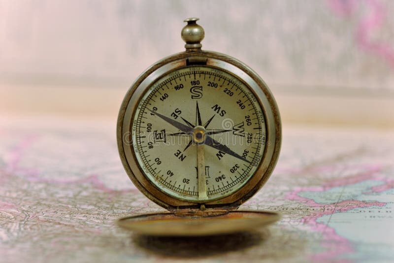 Old compass stock photo. Image of bygone, brown, discovery - 83749126