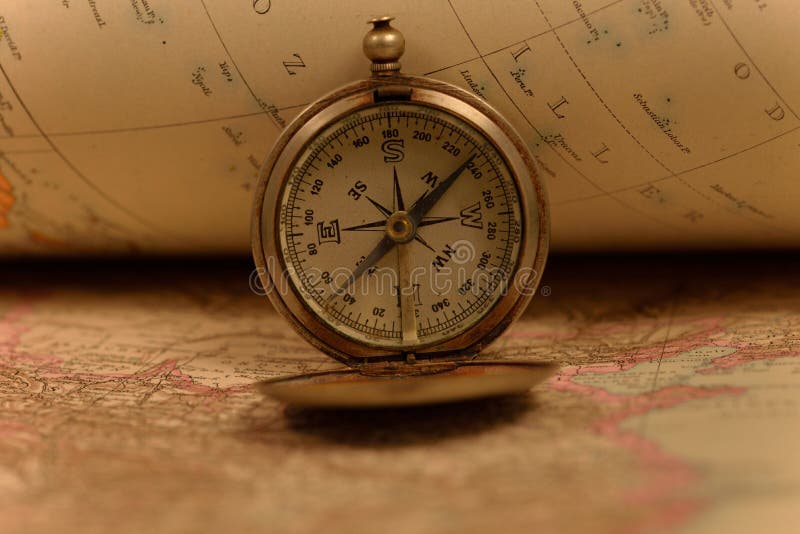 Old compass stock photo. Image of compass, antiquity - 83749276
