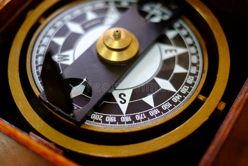 Old compass stock photo. Image of north, macro, magnetic - 129693558