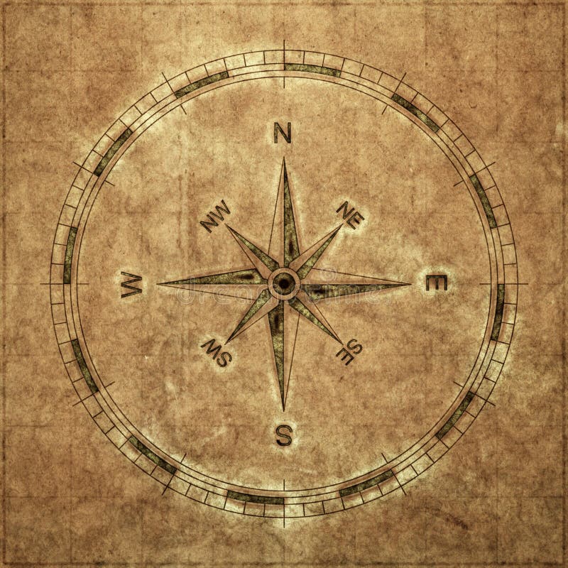 Old compass stock illustration. Illustration of north - 34253683