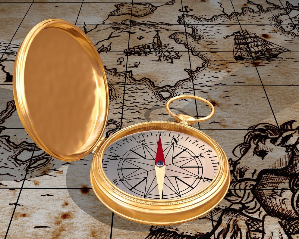 Antique Compass Face Stock Illustrations – 400 Antique Compass Face ...