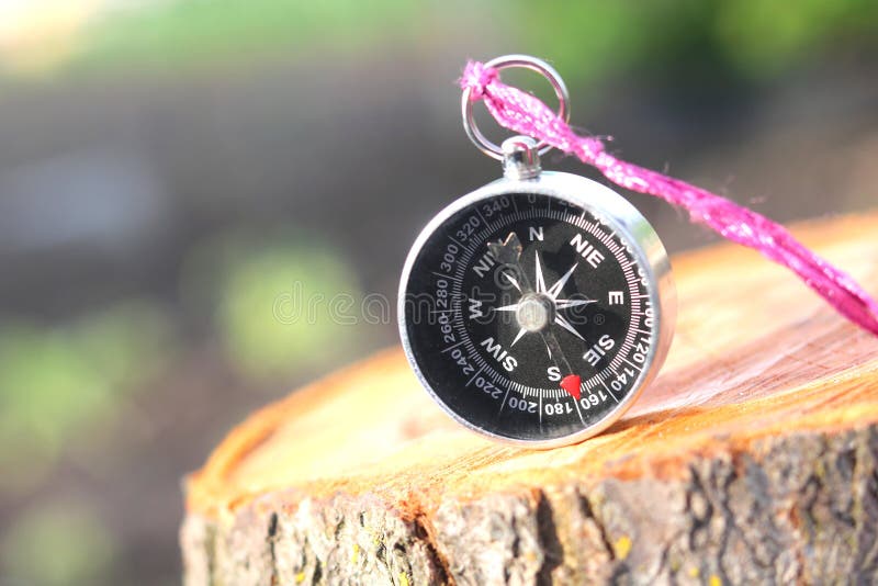 Old Compass on Natural Background Stock Image - Image of macro ...