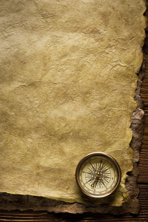 Old Compass and paper stock photo. Image of stilllife - 5235948