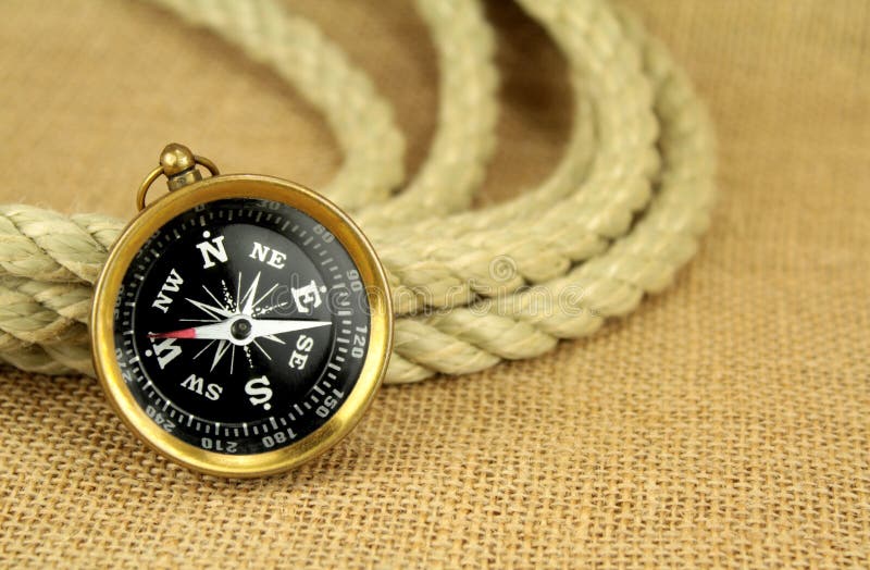 Compass, rope and glasses stock photo. Image of background - 13085592
