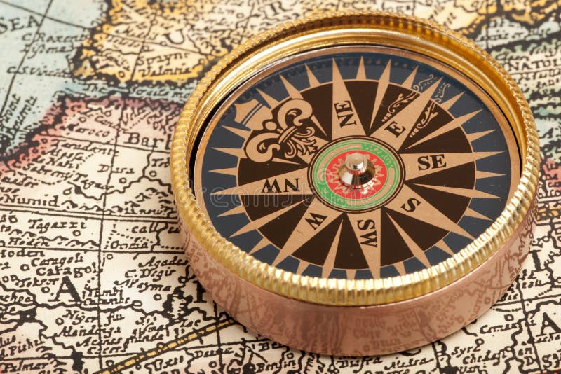 Old compass stock photo. Image of navigate, gold, travel - 65168900