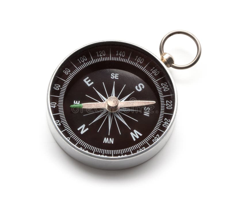 Old Compass on White Background Stock Photo - Image of metal, geography ...