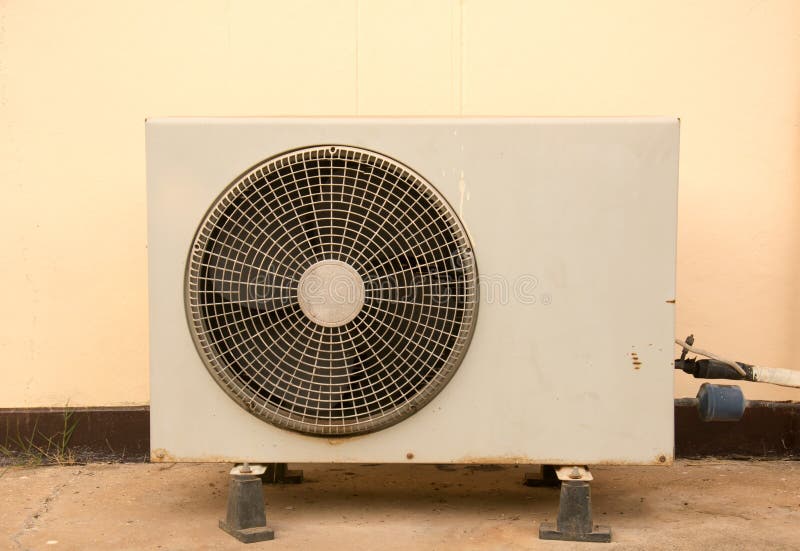 Old Compressor Unit of Air Conditioner Stock Image - Image of ...