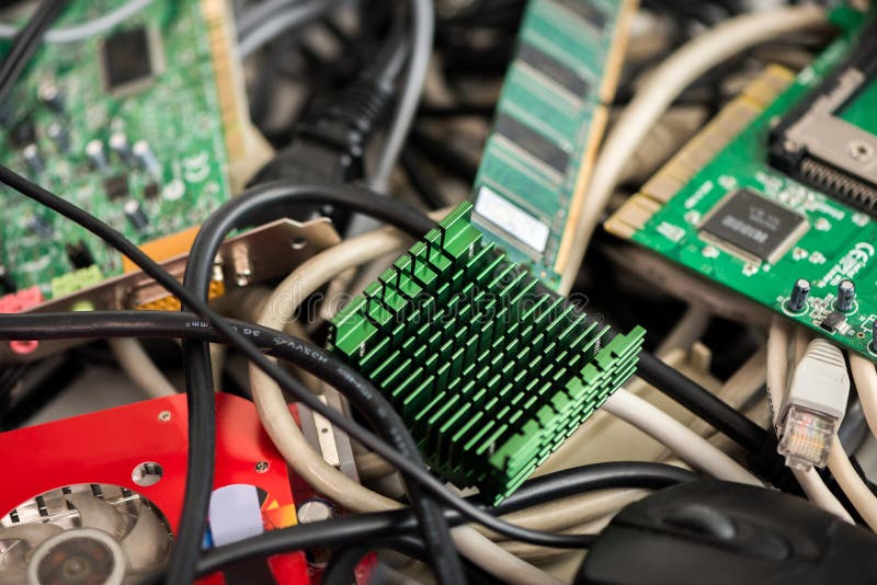 Old Computer Cables and Devices Stock Image - Image of computer ...