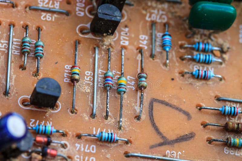 Old computer circuit board stock photo. Image of green - 33792292