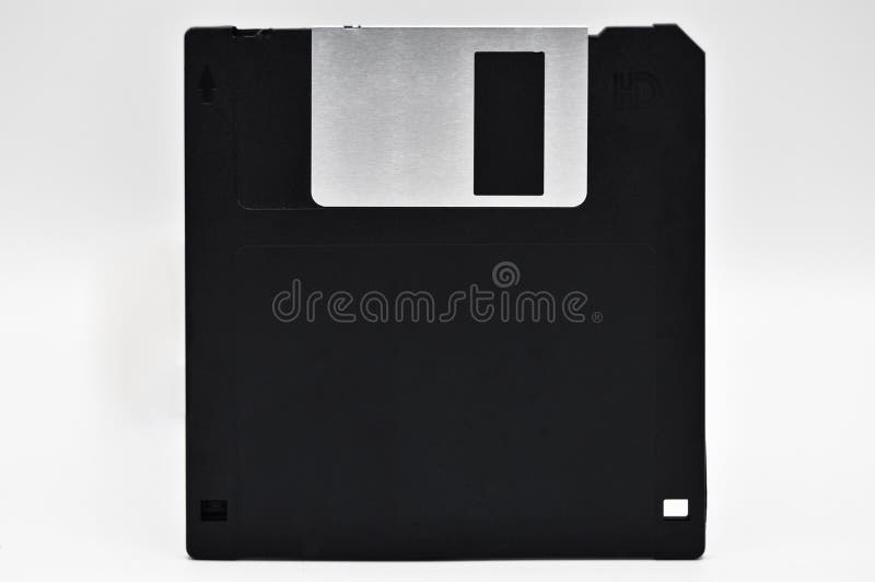 Old Computer and Data Storage Technology, Black Magnetic Floppy Disk ...