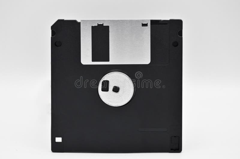 Old Computer and Data Storage Technology, Black Magnetic Floppy Disk ...