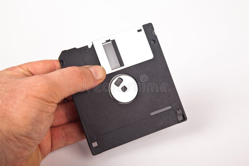 Old Computer and Data Storage Technology, Black Magnetic Floppy Disk ...