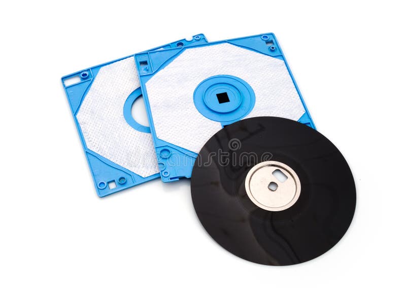 Old Computer Floppy Disc, Dismantled To See Inside. Stock Image - Image ...
