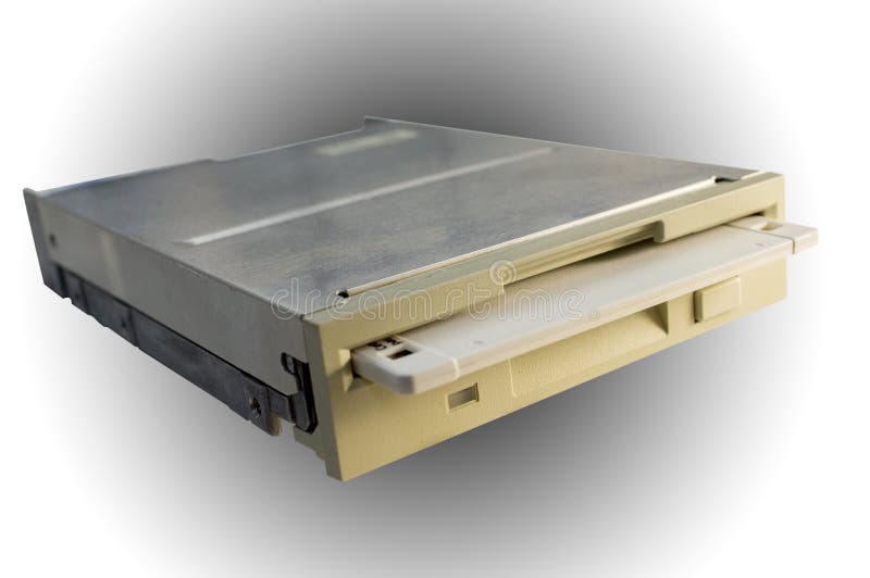 Floppy Drive With Disk Inside Stock Image - Image of inch, electronics ...