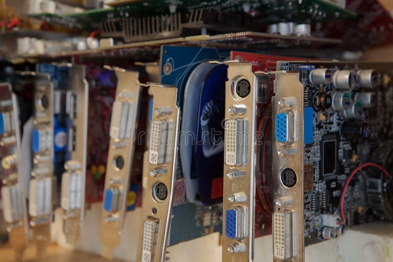 Old Computer Graphics Cards Stock Image - Image of metal, garbage: 91713271
