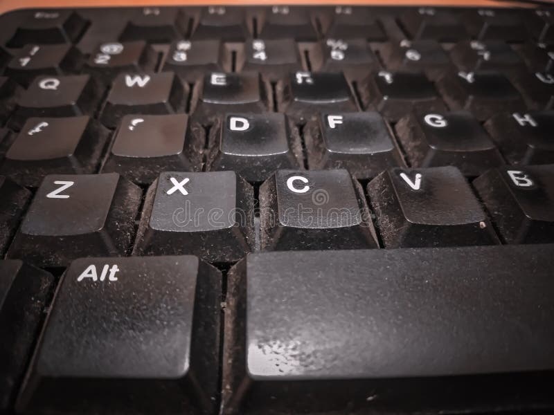 Old computer keyboard stock image. Image of technology - 254769217