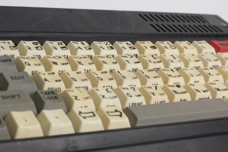 Old Computer Keyboard As Part of Computer Stock Image - Image of museum ...
